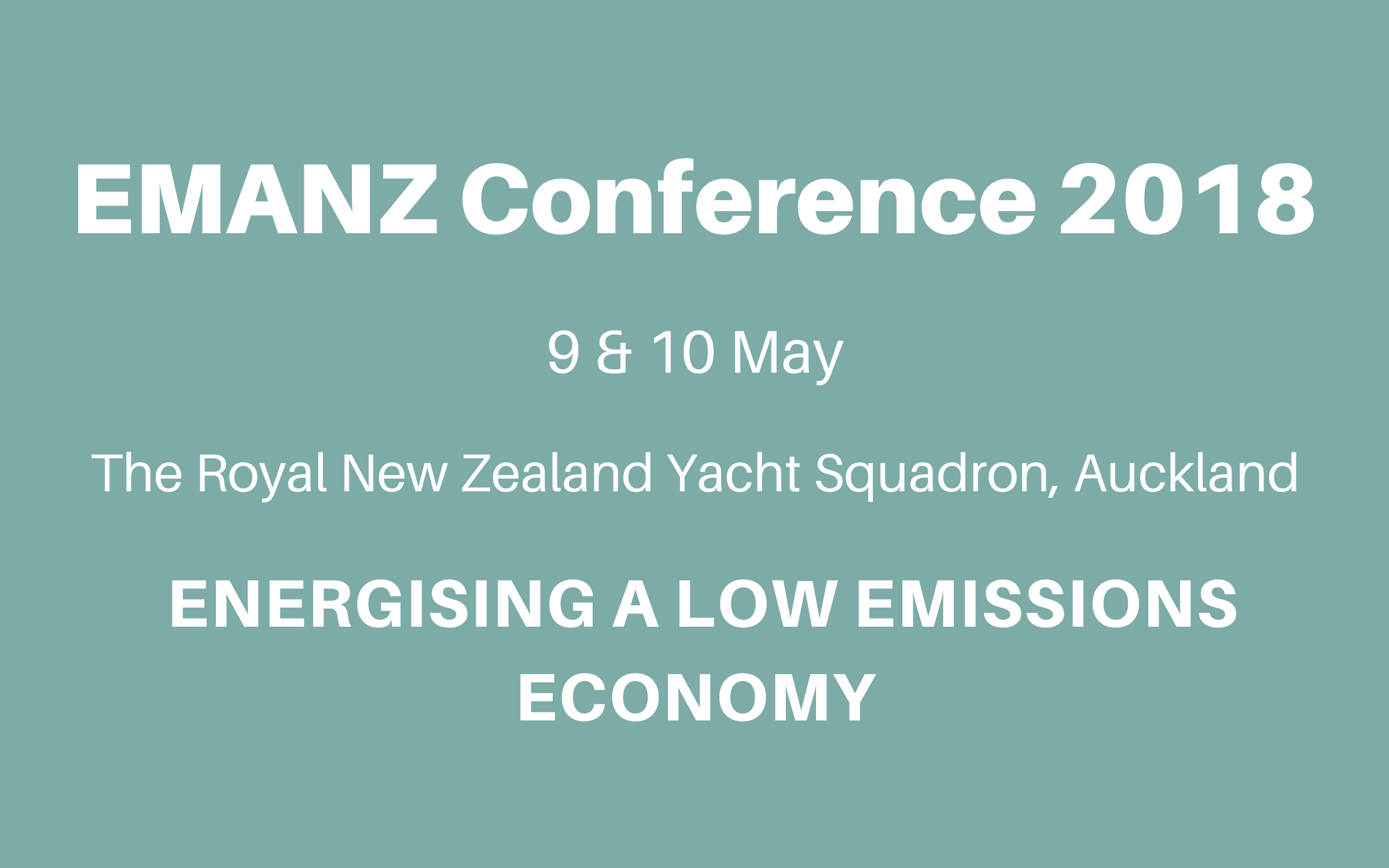 EMANZ Conference 2018 - Carbon and Energy Professionals