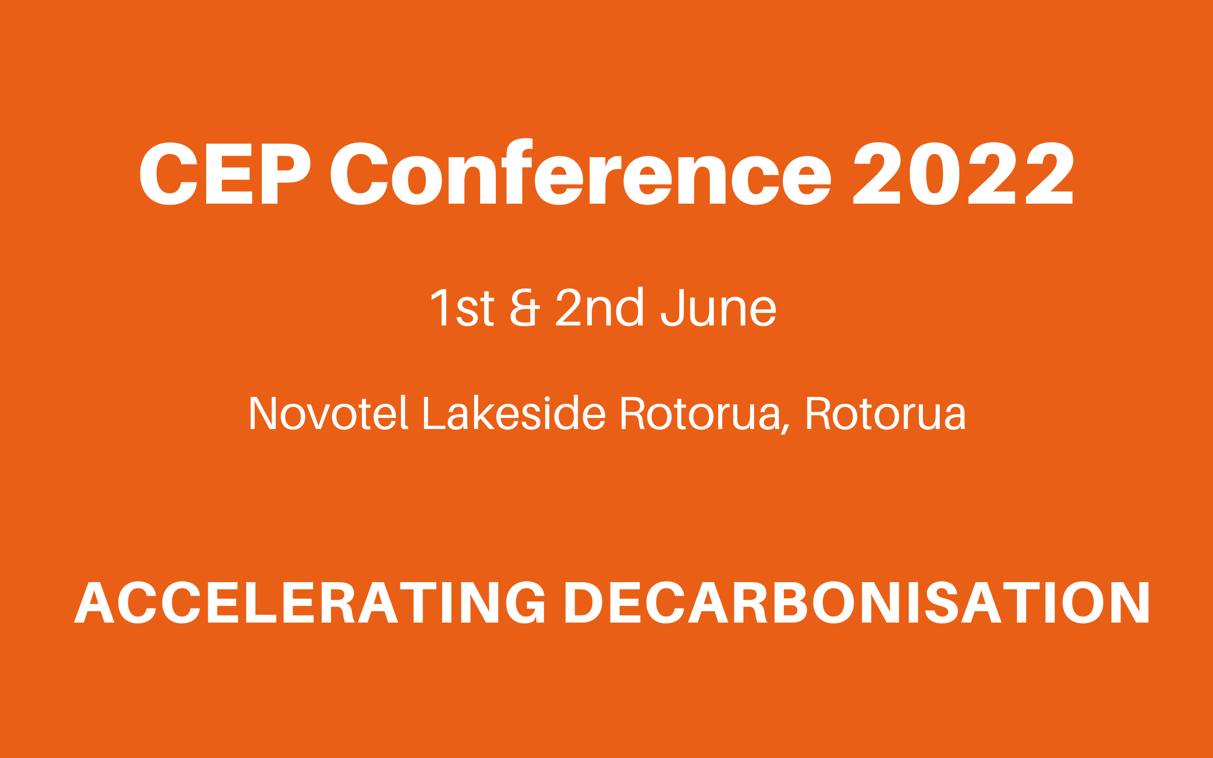 CEP Conference 2022 - Carbon and Energy Professionals